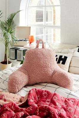 Pink Shearling Boo Pillow | Urban Outfitters UK