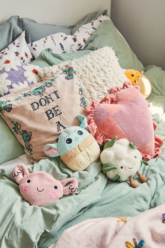 Pink Ruffle Heart Cushion | Urban Outfitters UK