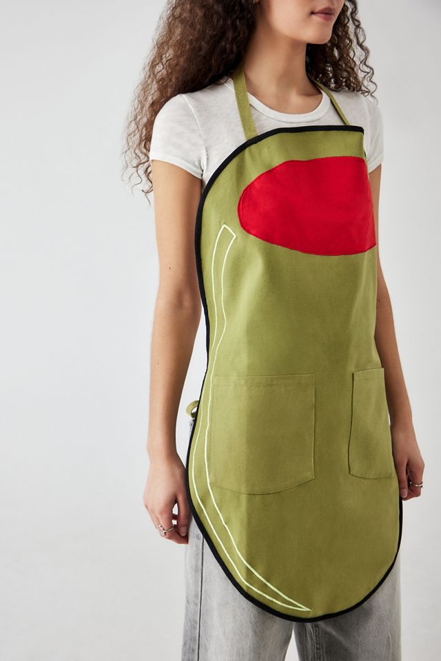 Olive Apron | Urban Outfitters UK