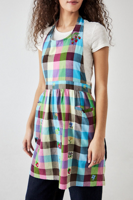 Floral Check Apron | Urban Outfitters UK