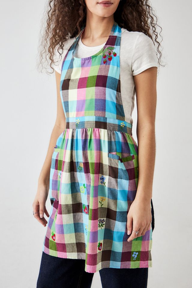 Floral Check Apron | Urban Outfitters UK