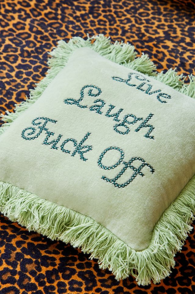 Live Laugh F*ck Off Cushion | Urban Outfitters UK
