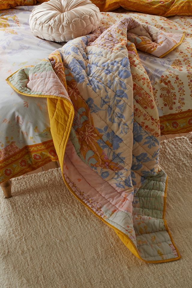 Rosealie Quilted Throw Blanket | Urban Outfitters UK
