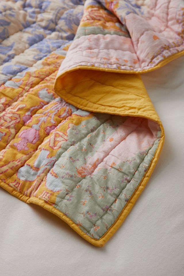 Rosealie Quilted Throw Blanket | Urban Outfitters UK