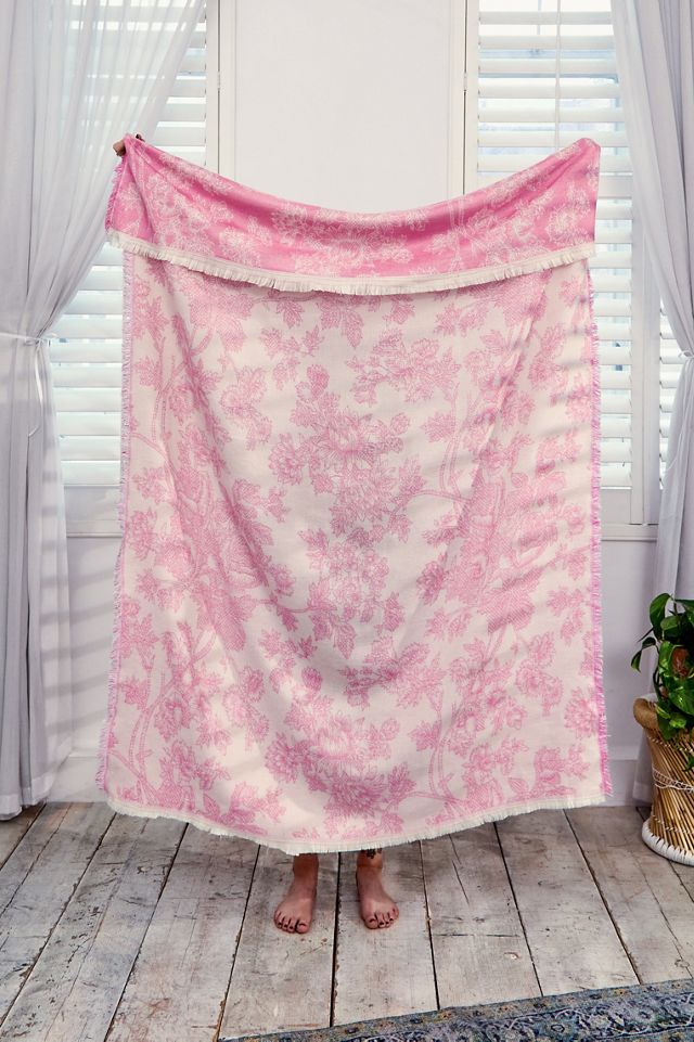Pink Toile Throw | Urban Outfitters UK