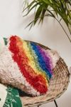 Fluffy Rainbow Throw Cushion | Urban Outfitters UK