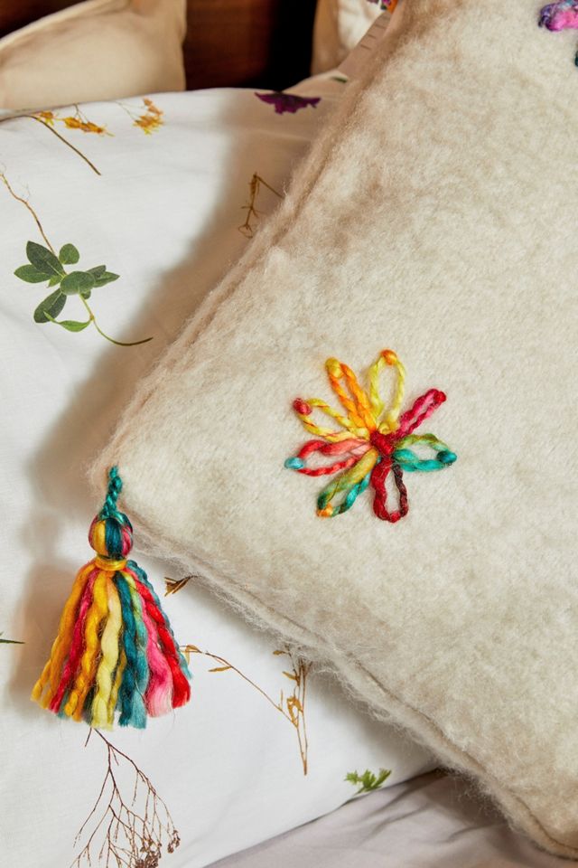 Floral Embellished Cushion | Urban Outfitters UK