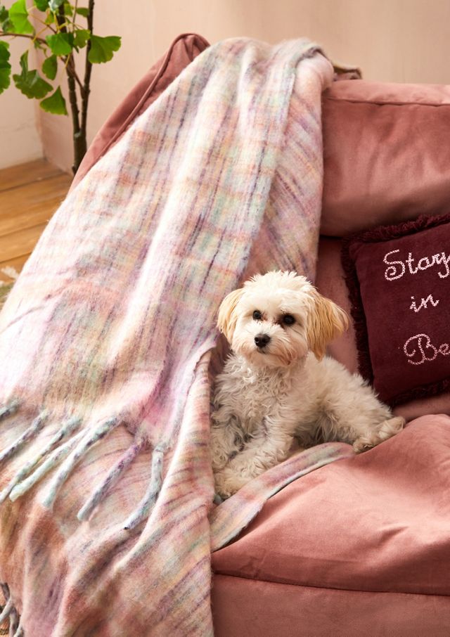Pastel Space-Dye Knit Throw | Urban Outfitters UK