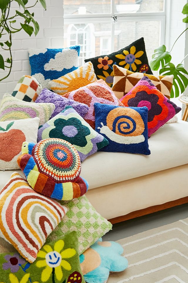 Sun Landscape Tufted Cushion | Urban Outfitters UK