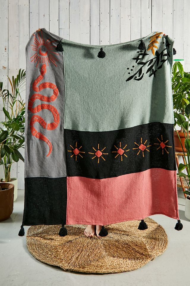 Patchwork Tufted Throw | Urban Outfitters UK