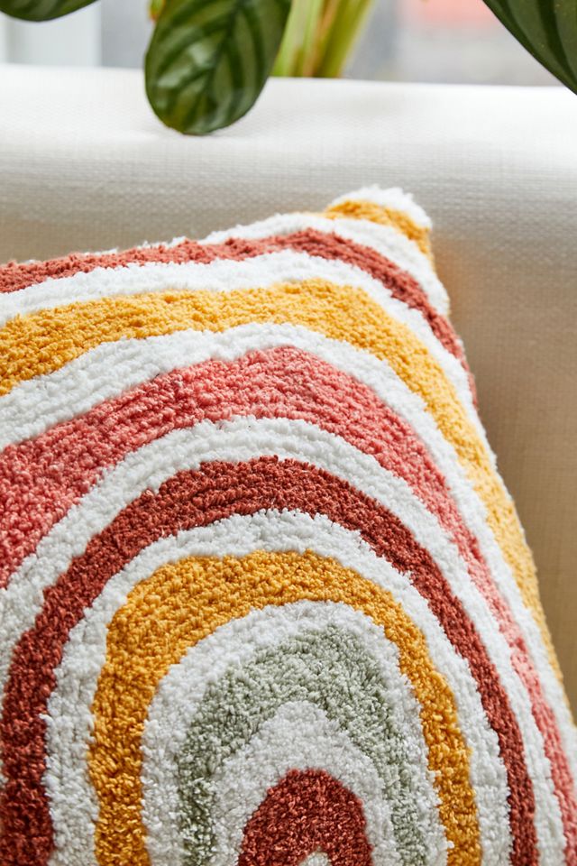 Rainbow Tufted Cushion | Urban Outfitters UK