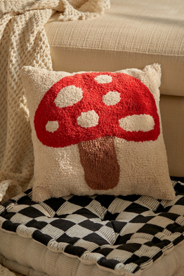 Tufted Mushroom Mini Cushion | Urban Outfitters UK