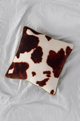 Cow Print Cushion | Urban Outfitters UK