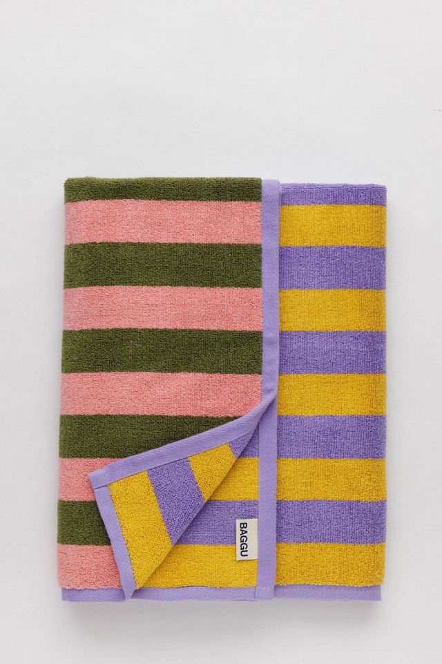 Serviette de bain BAGGU Sunset Quilt Stripe | Urban Outfitters FR