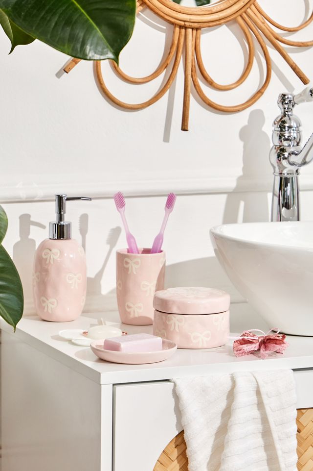 Pink Bow Storage Pot | Urban Outfitters UK