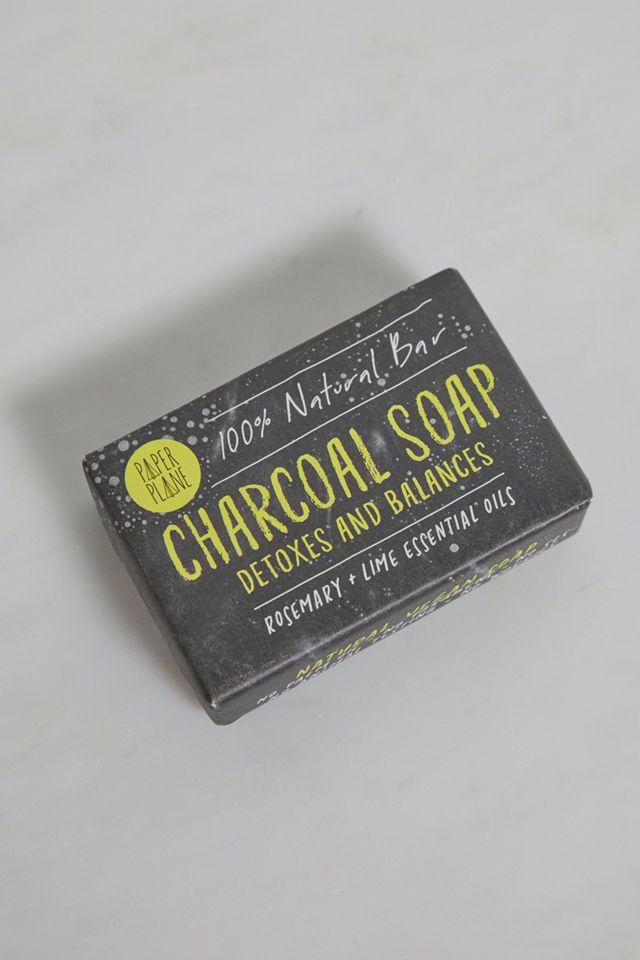 Paper Plane Charcoal Detox Soap Bar | Urban Outfitters UK