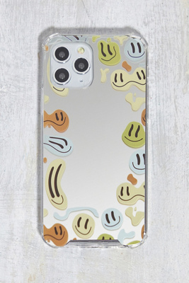 Wavy Face Mirror iPhone 12 & iPhone 12 Pro Phone Case | Urban Outfitters UK