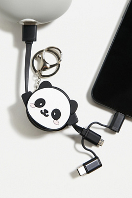 Panda 3-In-1 Retractable Charging Cable | Urban Outfitters UK