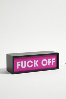 F*ck Off Pink Box Light | Urban Outfitters UK