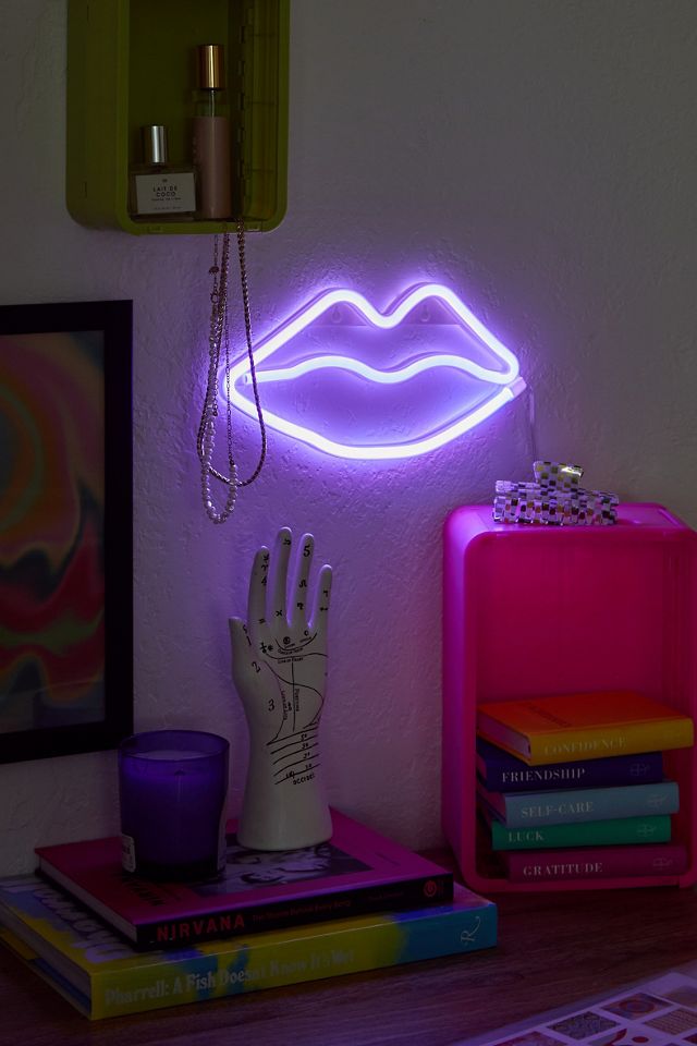 Neon Lips LED Wall Light | Urban Outfitters UK