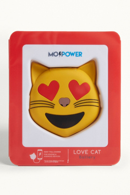 MO POWER Love Cat Emoji Portable Charger | Urban Outfitters UK