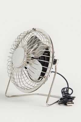 Silver USB Desk Fan | Urban Outfitters UK