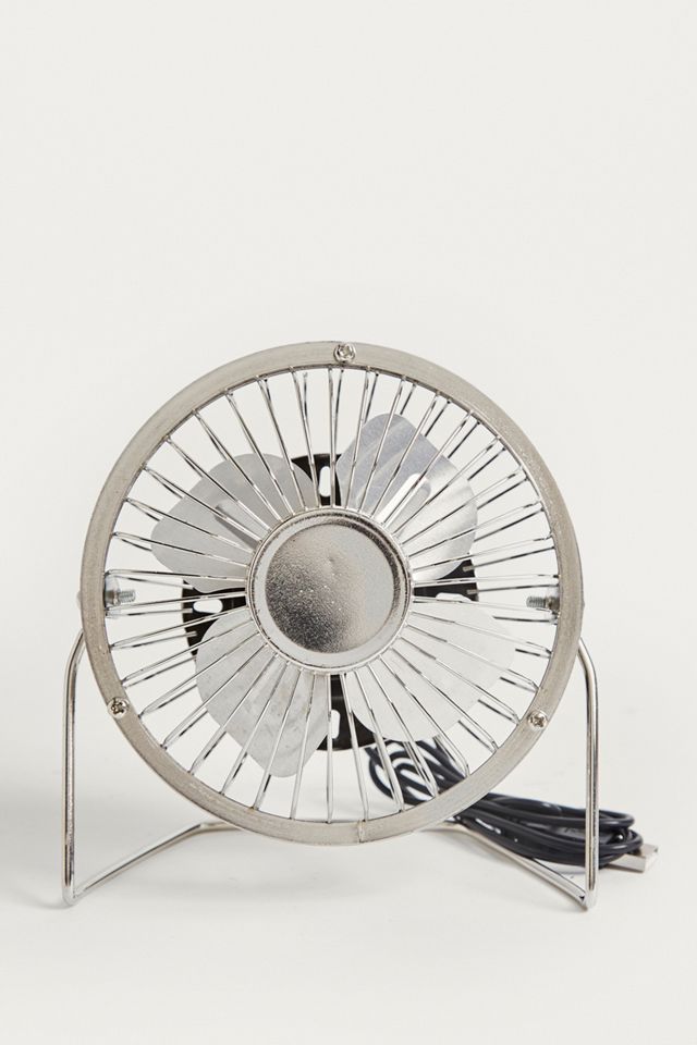 Silver USB Desk Fan | Urban Outfitters UK