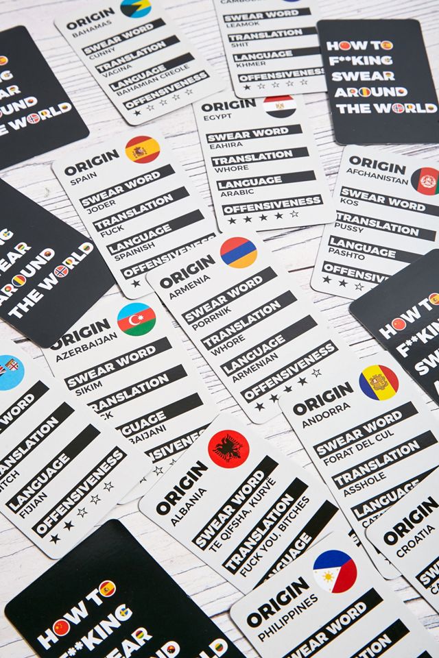 How to Swear Around the World Card Game | Urban Outfitters UK
