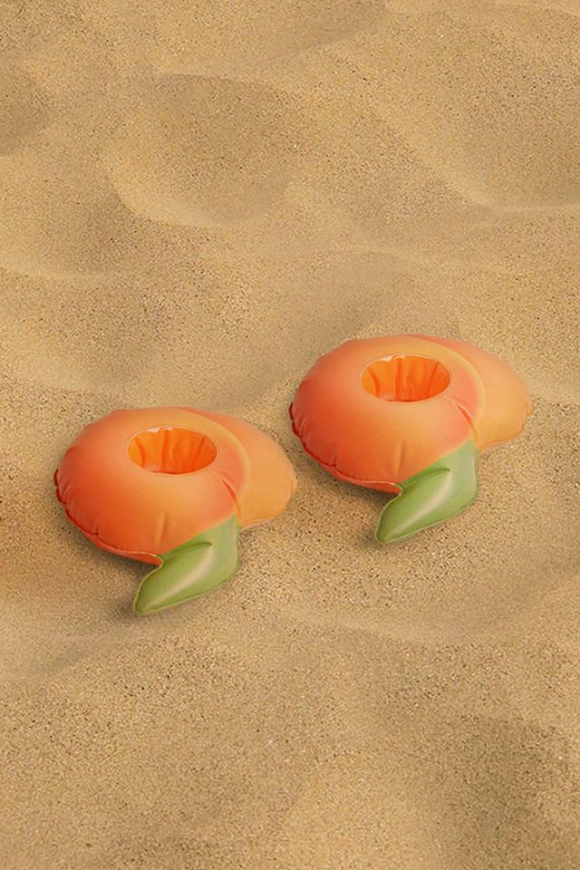 Peach Drink Holder Pool Float Set | Urban Outfitters UK