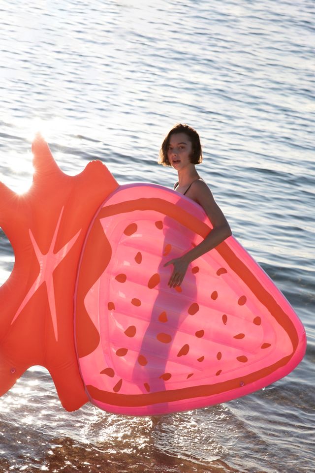 Sunnylife Strawberry Luxe Lie On Float Urban Outfitters Uk