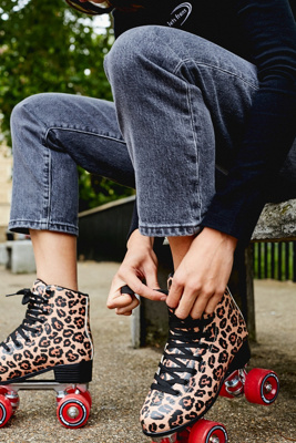 Impala Rollerskates Leopard Quad Roller Skates | Urban Outfitters UK