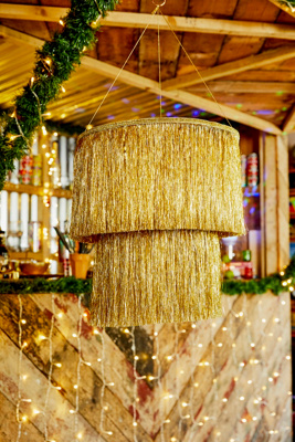 Meri Meri Gold Tinsel Chandelier | Urban Outfitters UK
