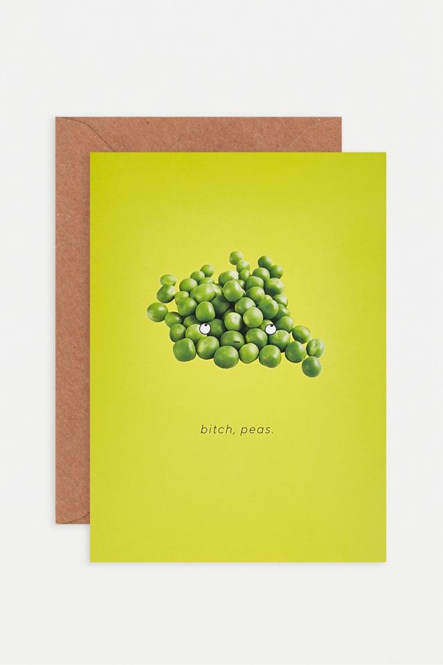 B!tch Peas Card | Urban Outfitters UK