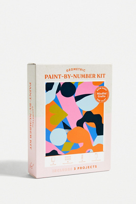 Mindful Crafts Geometric Paint-By-Number Kit | Urban Outfitters UK