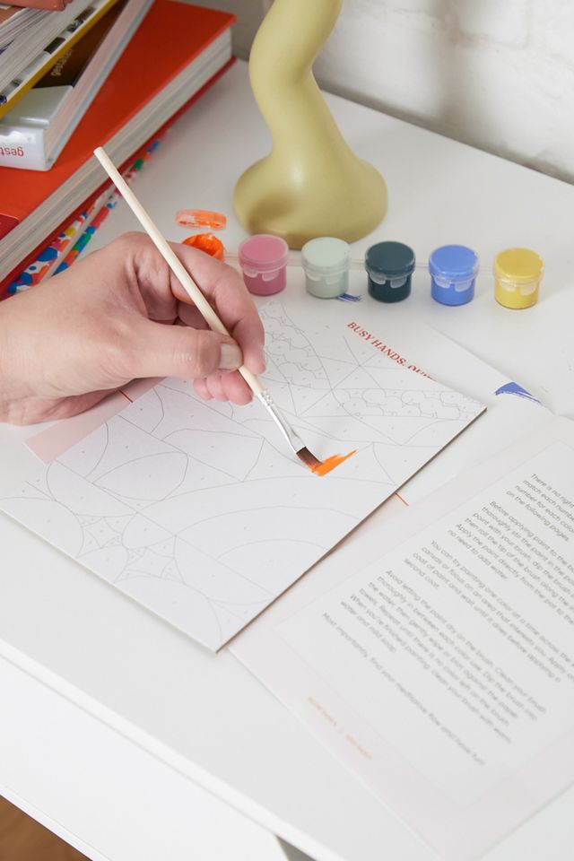 Mindful Crafts Geometric Paint-By-Number Kit | Urban Outfitters UK