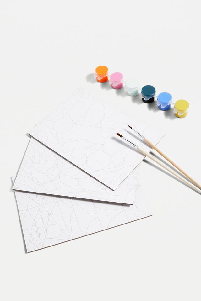 Mindful Crafts Geometric Paint-By-Number Kit | Urban Outfitters UK