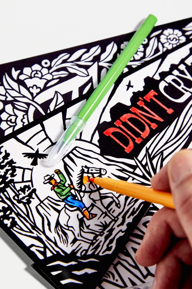 Small Victories Magic Velvet Pennant Colouring Set | Urban Outfitters UK