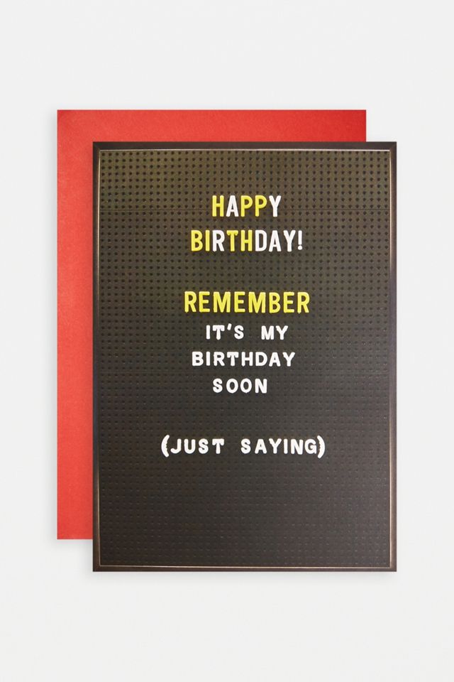 Remember It’s My Birthday Soon Card | Urban Outfitters UK