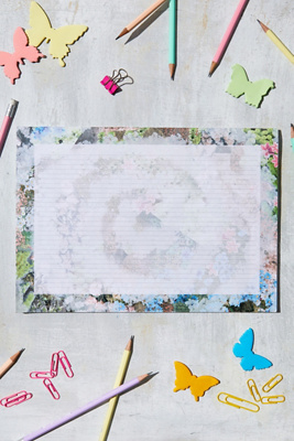 Akila Flower Landscape Desk Pad | Urban Outfitters UK