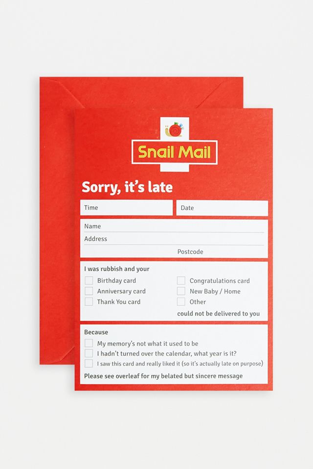 Snail Mail Greetings Card | Urban Outfitters UK