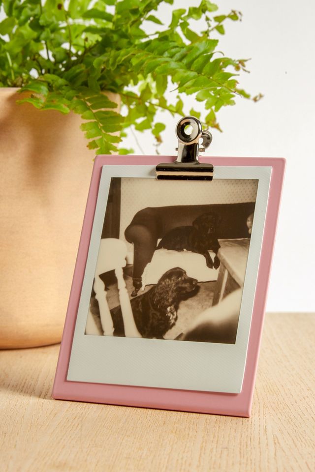 Block Design Small Pink Clip Frame | Urban Outfitters UK
