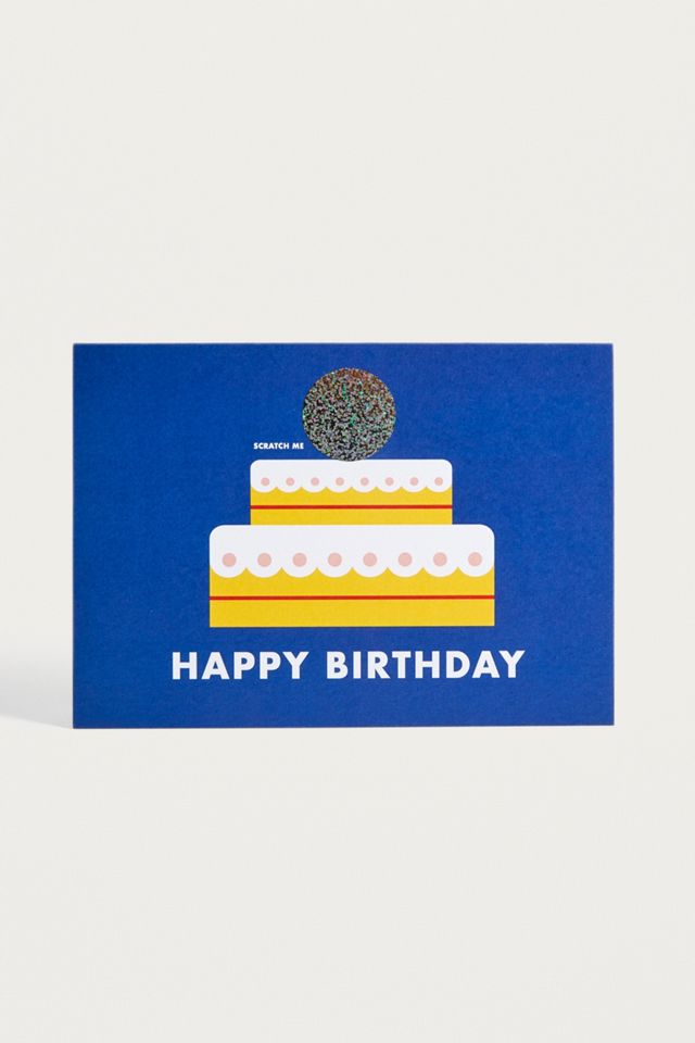 Scratch Birthday Cake Card | Urban Outfitters UK
