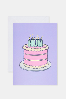 Hun Birthday Greetings Card | Urban Outfitters UK