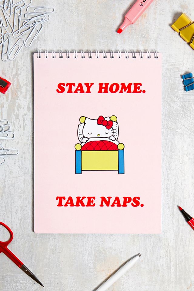 Hello Kitty Stay Home Take Naps Ring Binder Notebook | Urban Outfitters UK