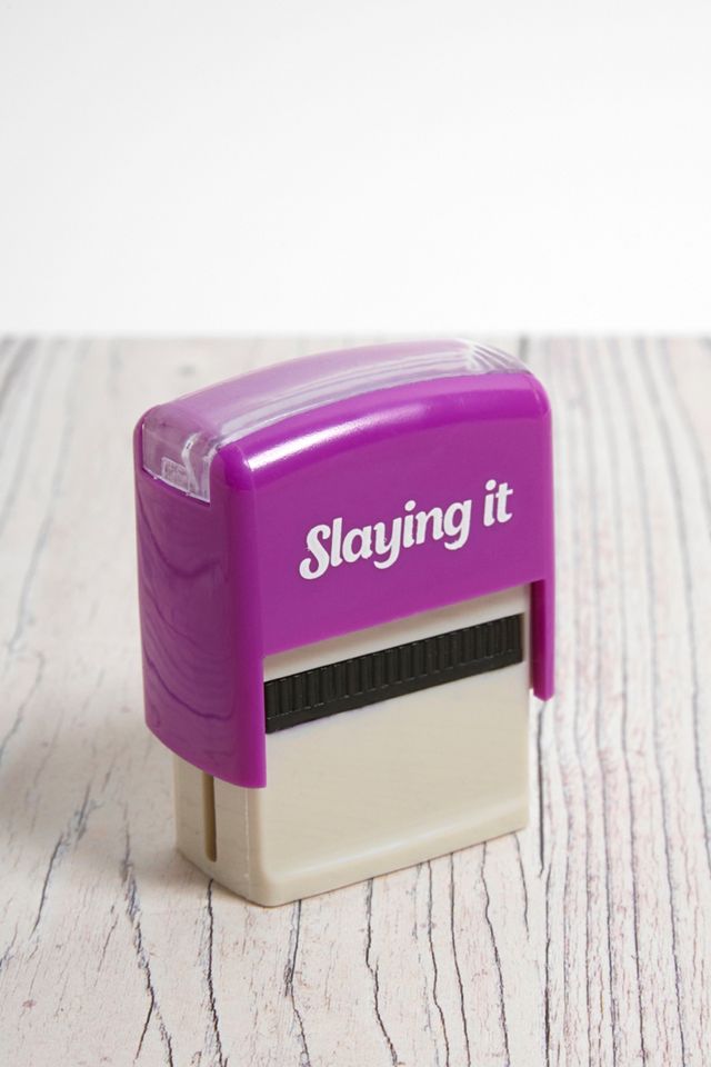 Bubblegum Stuff Slaying It Mini Self-Inking Stamp | Urban Outfitters UK