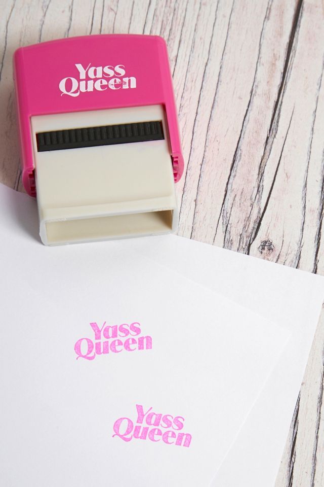 Bubblegum Stuff Yass Queen Mini Self-Inking Stamp | Urban Outfitters UK
