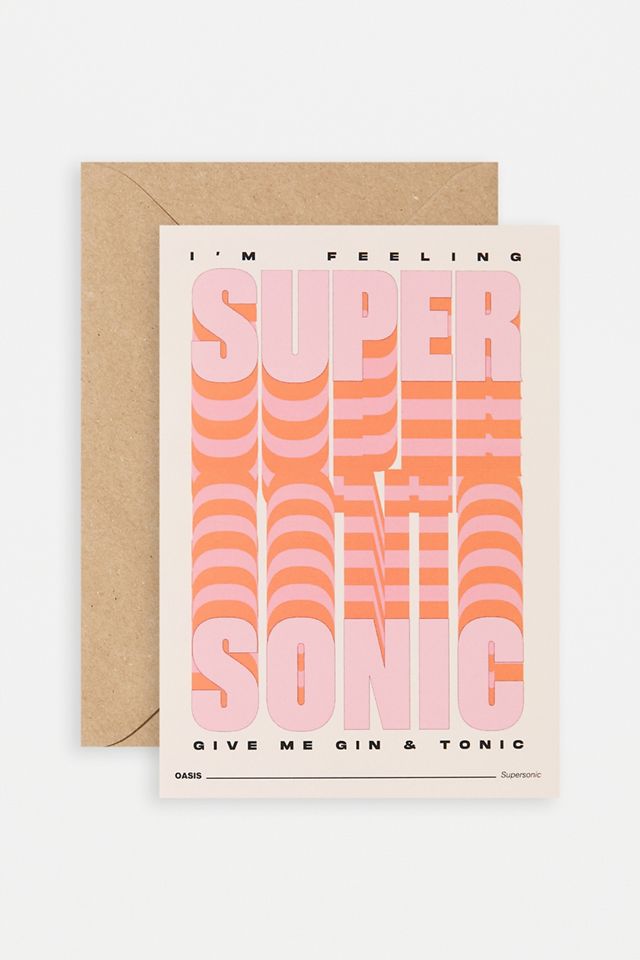 Supersonic Greetings Card | Urban Outfitters UK