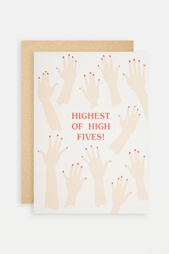 Paper Plane High Five Card | Urban Outfitters UK