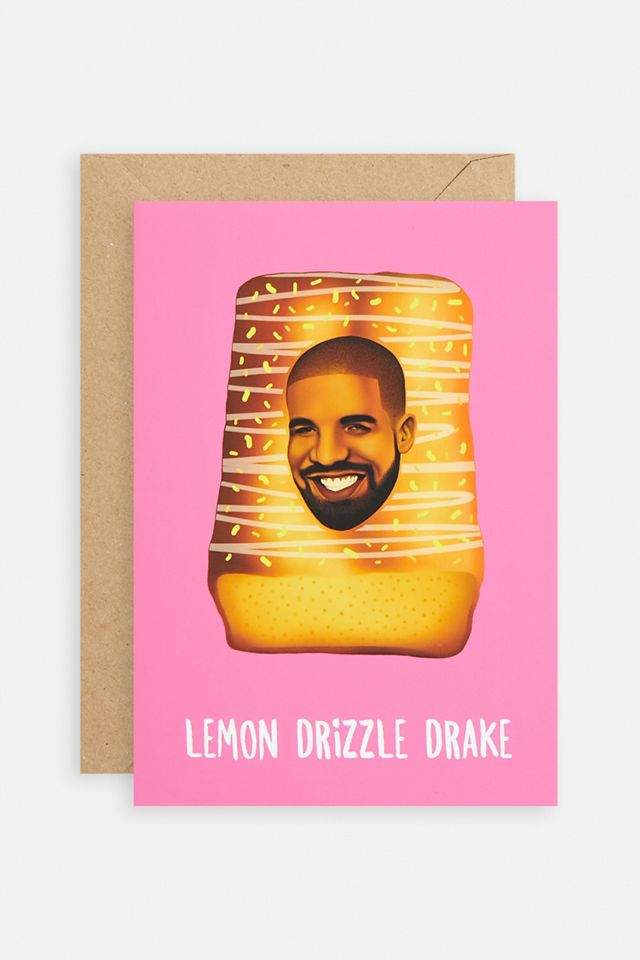 Lemon Drizzle Drake Greetings Card | Urban Outfitters UK