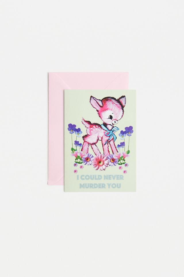 I Could Never Murder You Greeting Card | Urban Outfitters UK